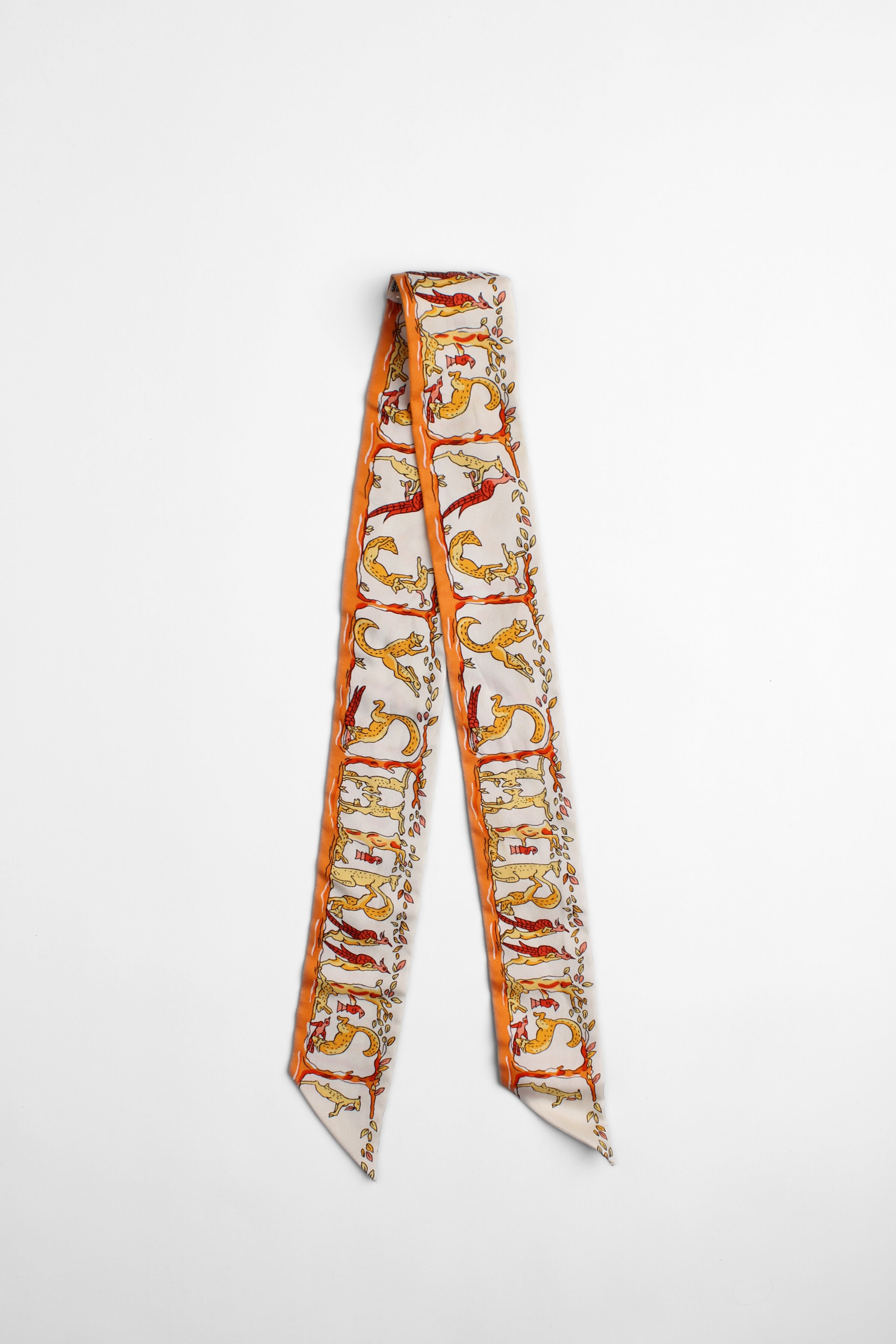 Hermes Orange Animal Print Twilly – Di Nuovo Paddington